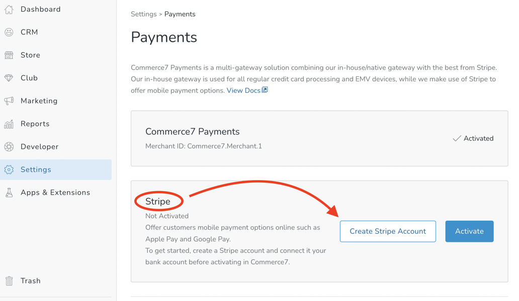 STEP-BY-STEP Setting up your Payment Gateway: USA (Commerce7 Payments + Optional Stripe)
